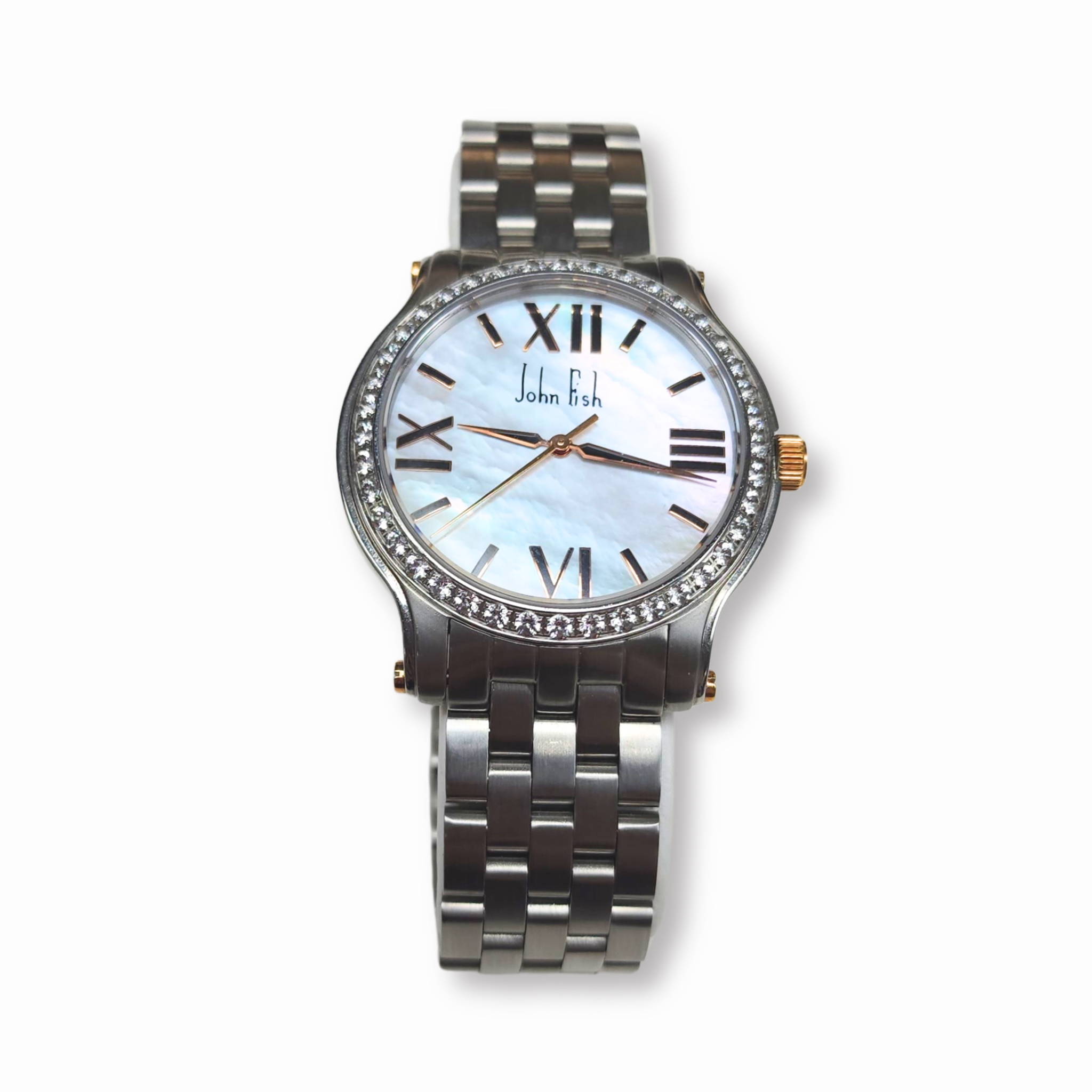 John Fish Watch Collection- Rose Gold Roman Numeral MOP Dial – John ...